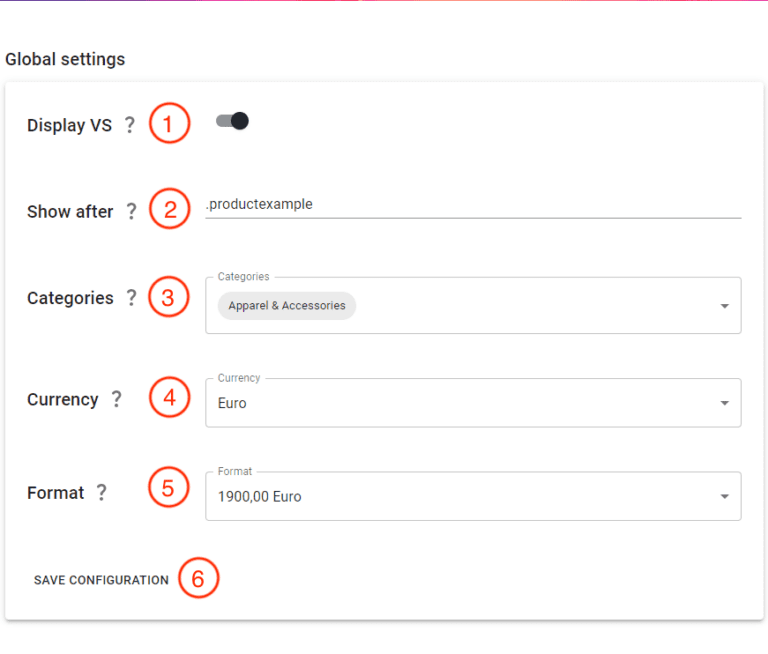Configuration - Global Settings - Visidea.ai